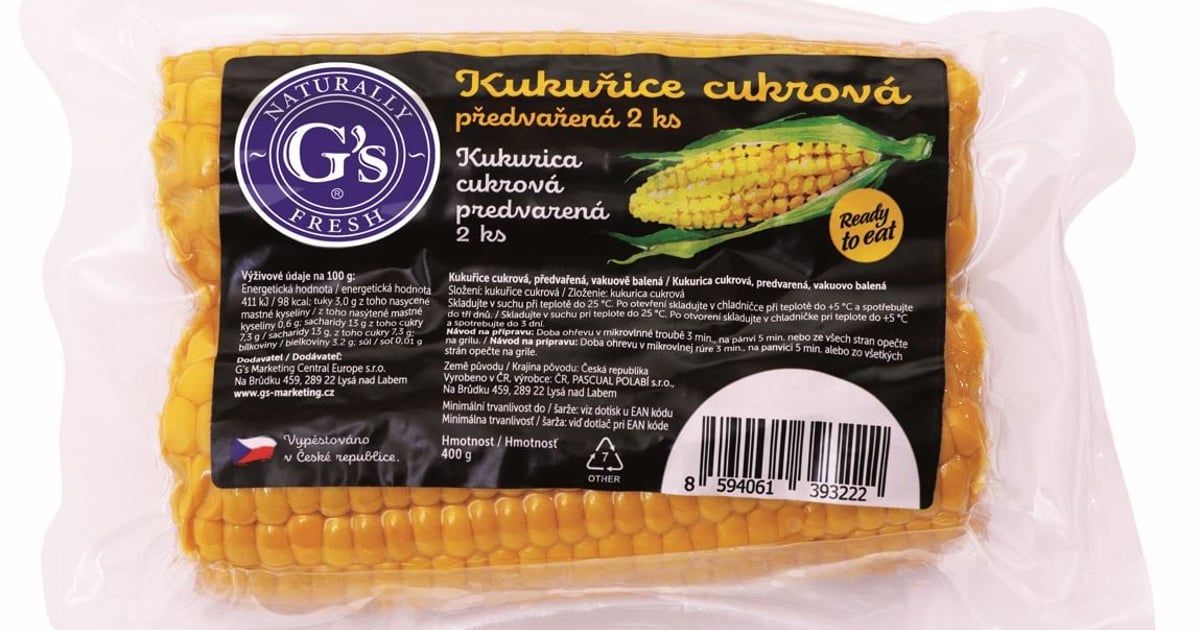 HuerCasa corn pre-cooked, packaging
