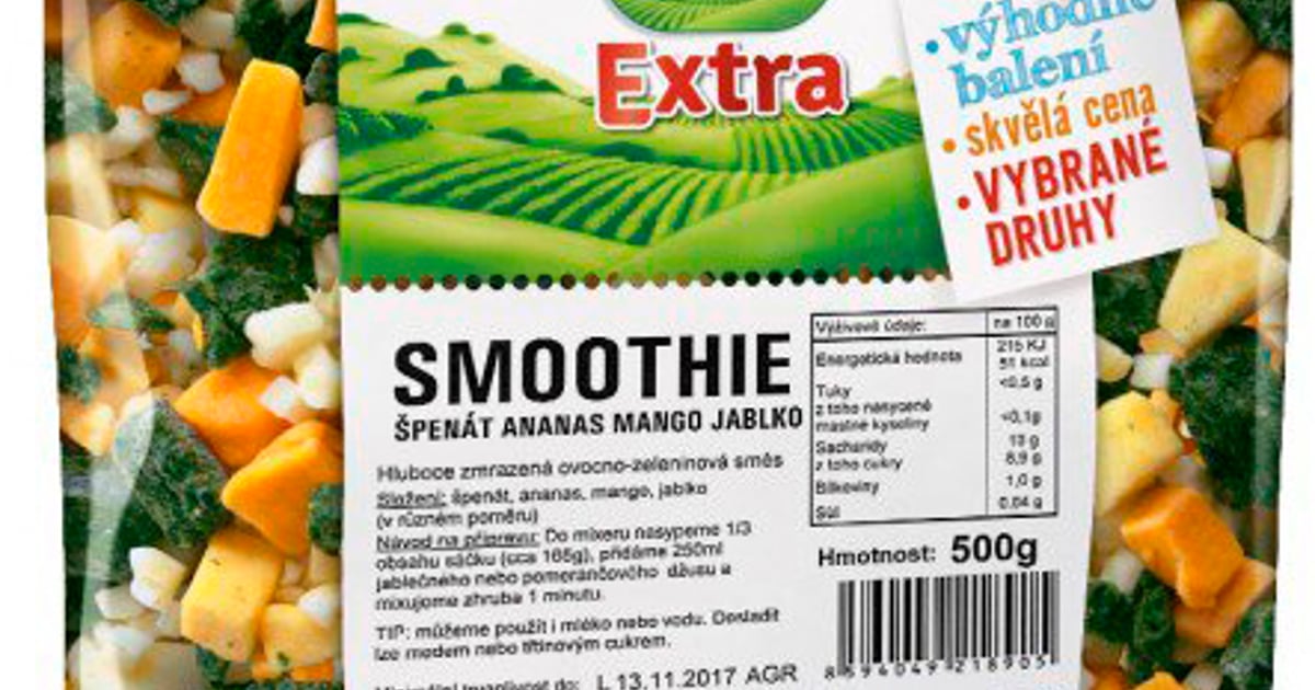 Dione Extra Smoothie - špenát, ananas, mango, jablko