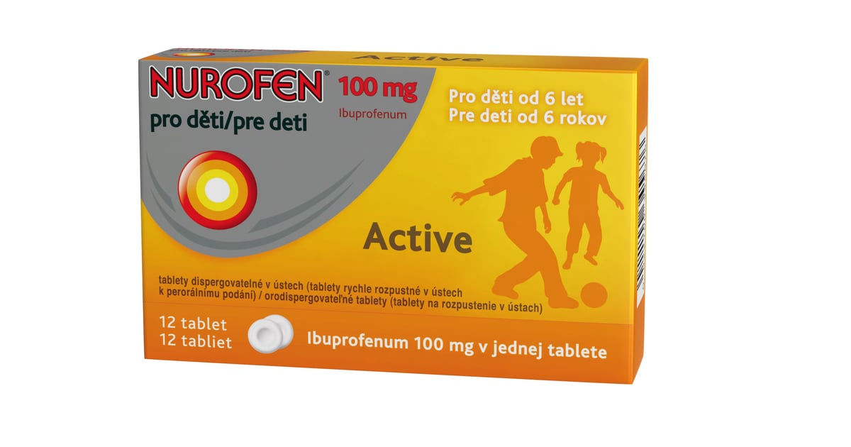 NUROFEN PRO DĚTI ACTIVE 100MG POR TBL DIS 12