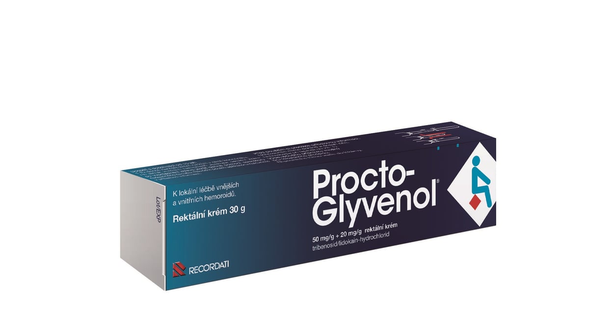 PROCTO-GLYVENOL 50MG/G+20MG/G Rektální krém 1X30G