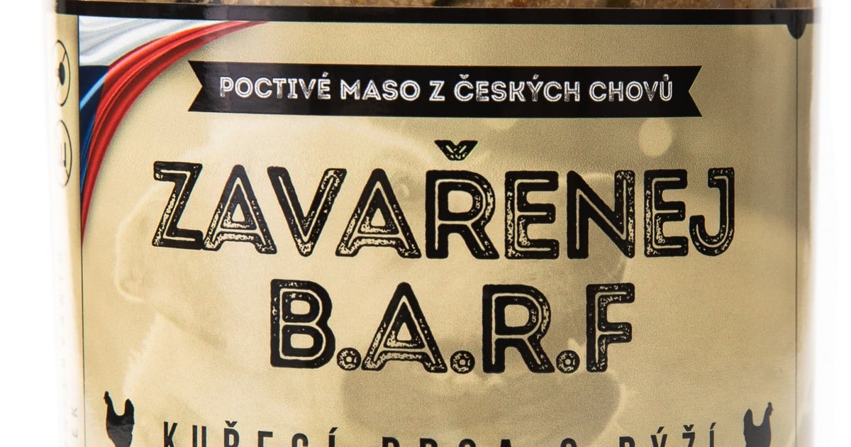 Do psí misky Zavařenej BARF Kuřecí prsa s rýží a zeleninou