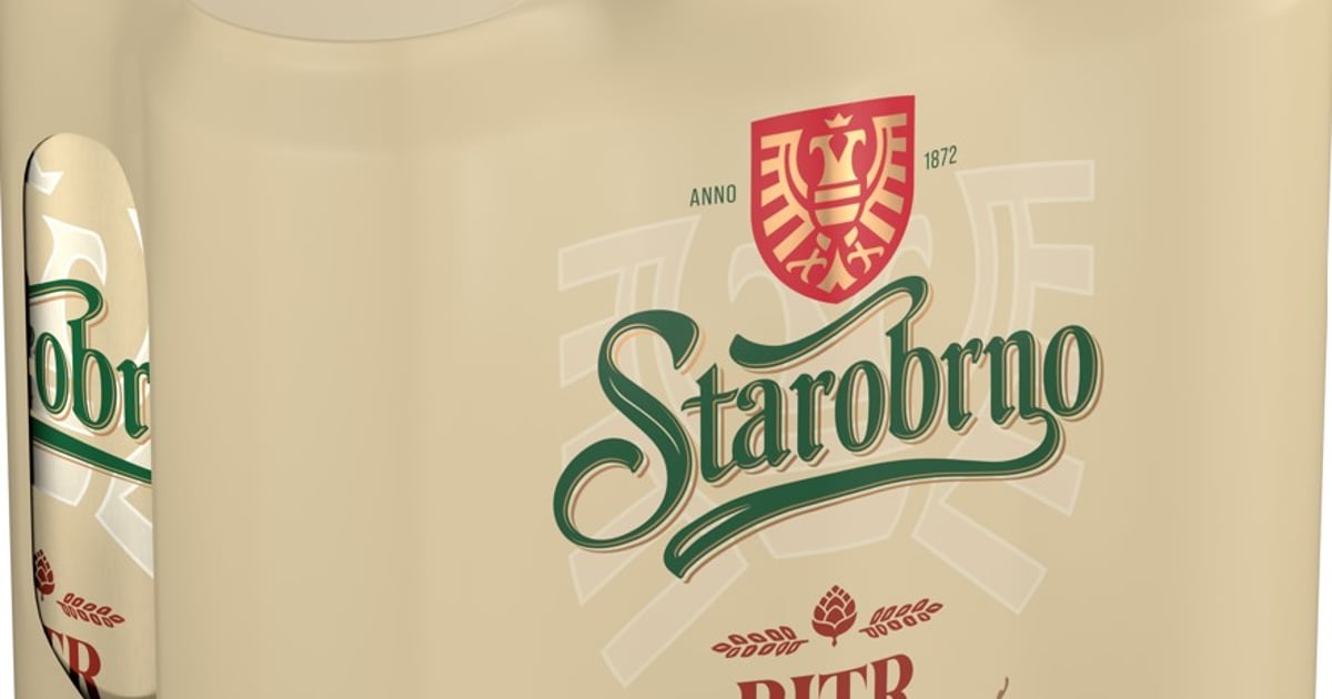 Starobrno Bitr světlý ležák plech 6×0,5 l plech