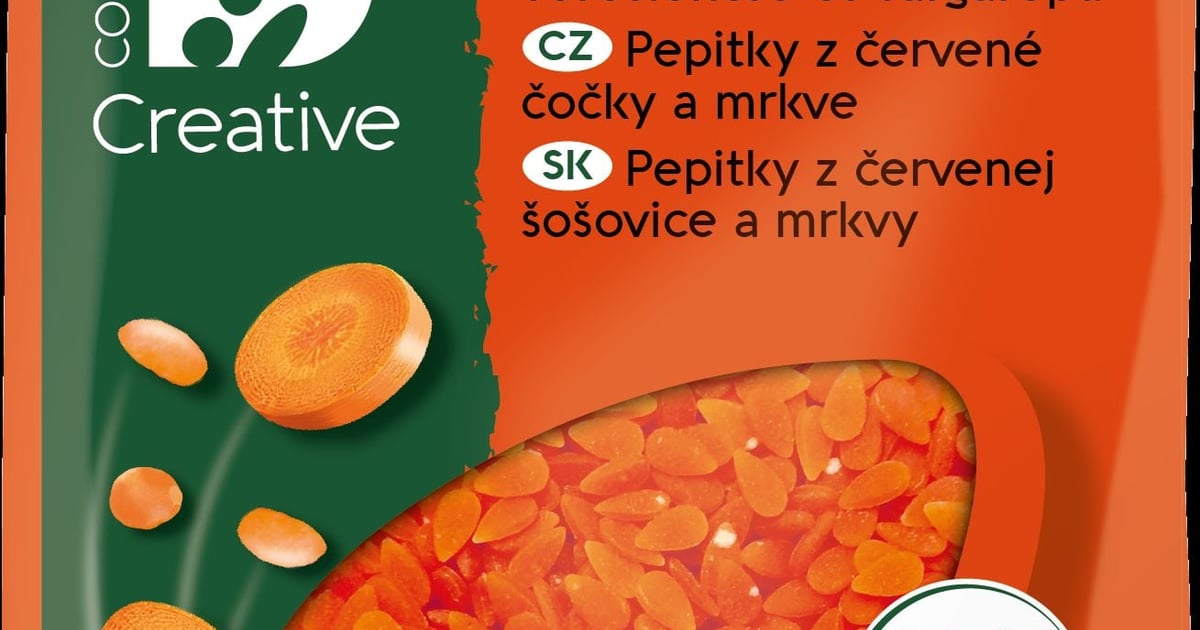 Bonduelle Pepitky z červené čočky a mrkve