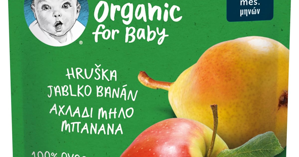 Gerber Organic BIO Kapsička hruška, jablko a banán