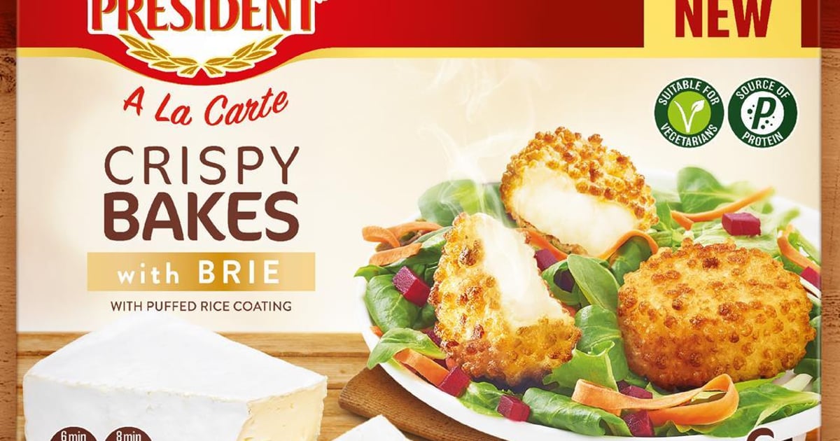 Président Brie Crispy bakes křupavé sýrové kousky, 6 ks