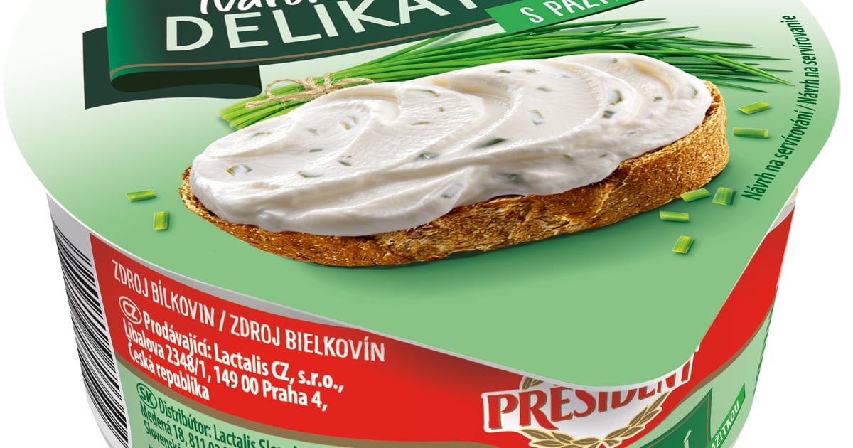 Président Delikátní tvaroh pažitka