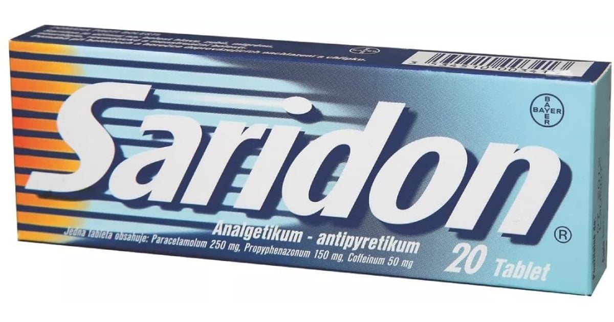 SARIDON 250MG/150MG/50MG Tableta 20