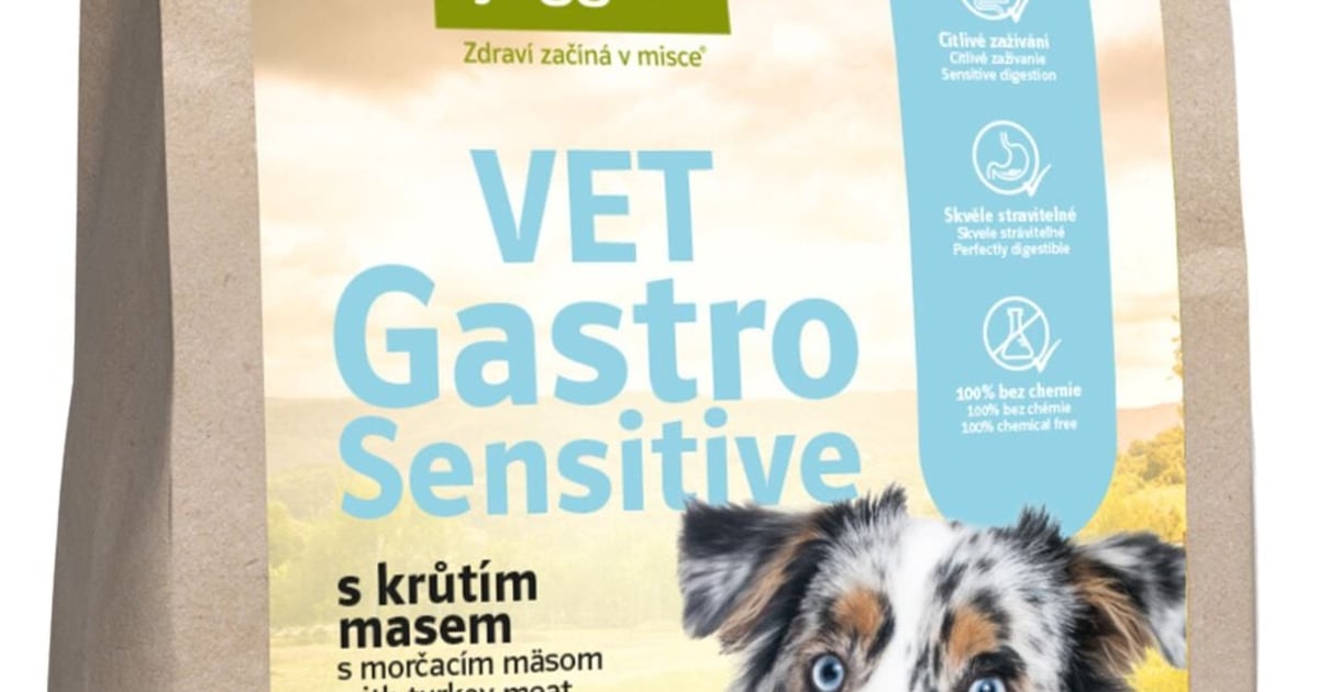 Yoggies VET Gastro Sensitive krůtí maso a probiotika – granule pro psy