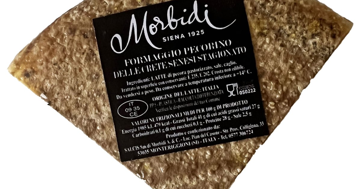 Morbidi Tvrdý sýr Pecorino „CreteSenesi“ rustico
