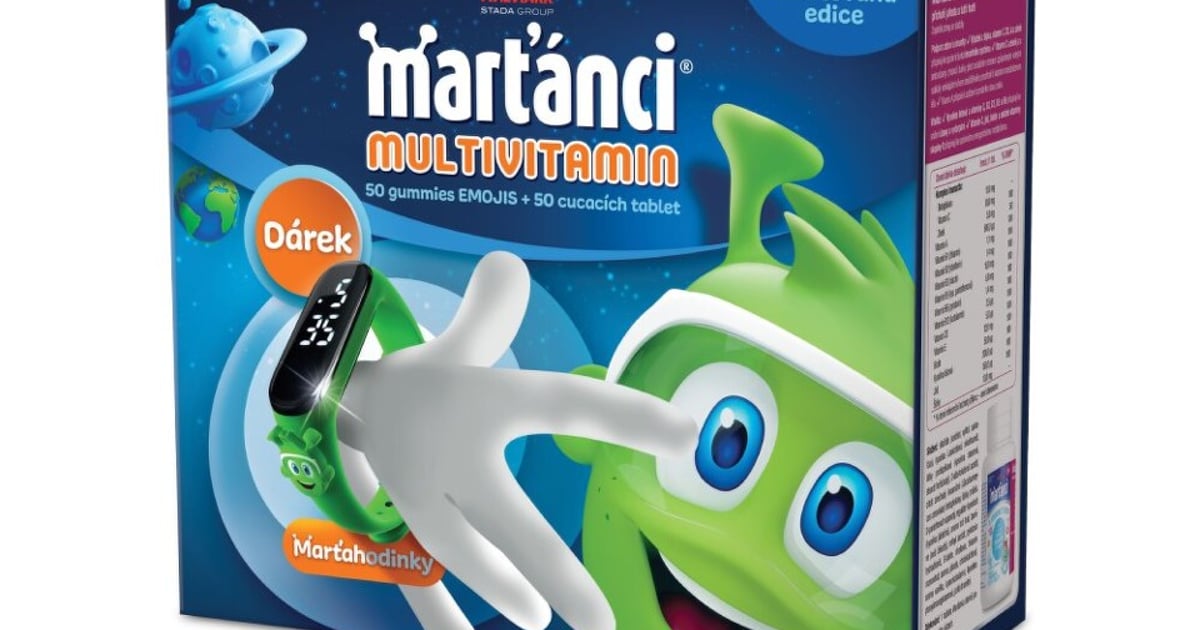 Marťánci multivitamin MIX + dárek Marťahodinky 50+50