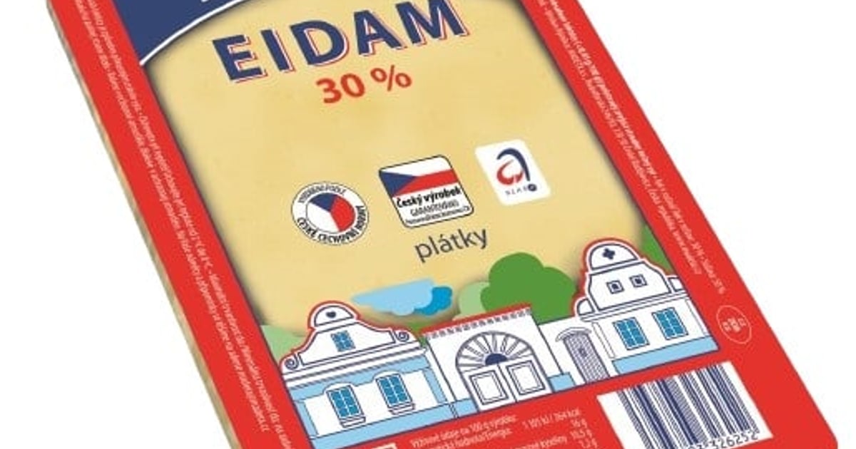 Madeta Jihočeský eidam 30% plátky