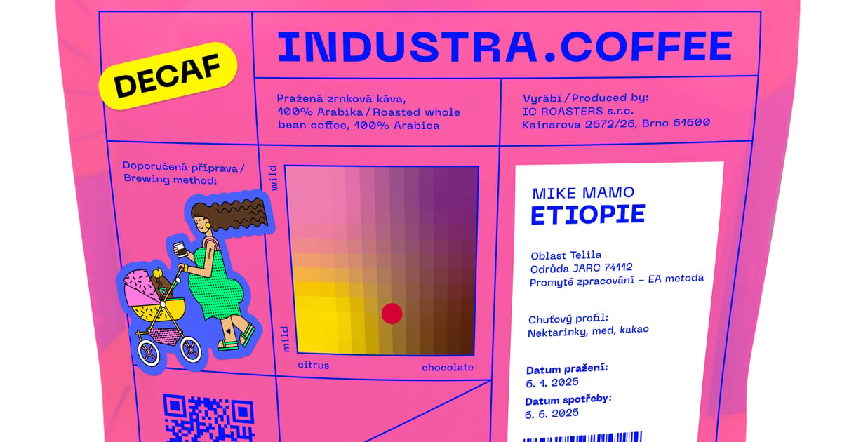 Industra.Coffee Etiopie Mike Mamo filtr/espresso zrnková káva bez kofeinu