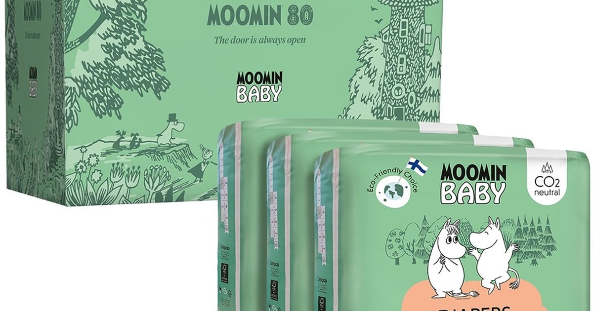Moomin Baby EKO Měsíční balení jednorázových plen maxi 5 (10–16 kg ...