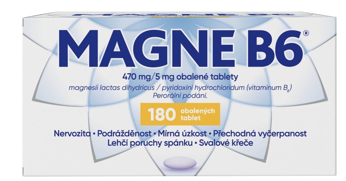 MAGNE B6 470MG/5MG Obalená tableta 180