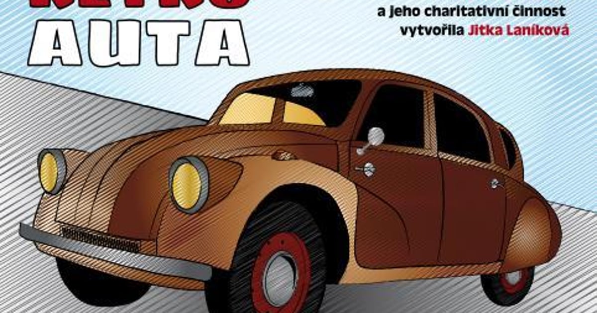 Veselá pastelka Omalovánky retro auta