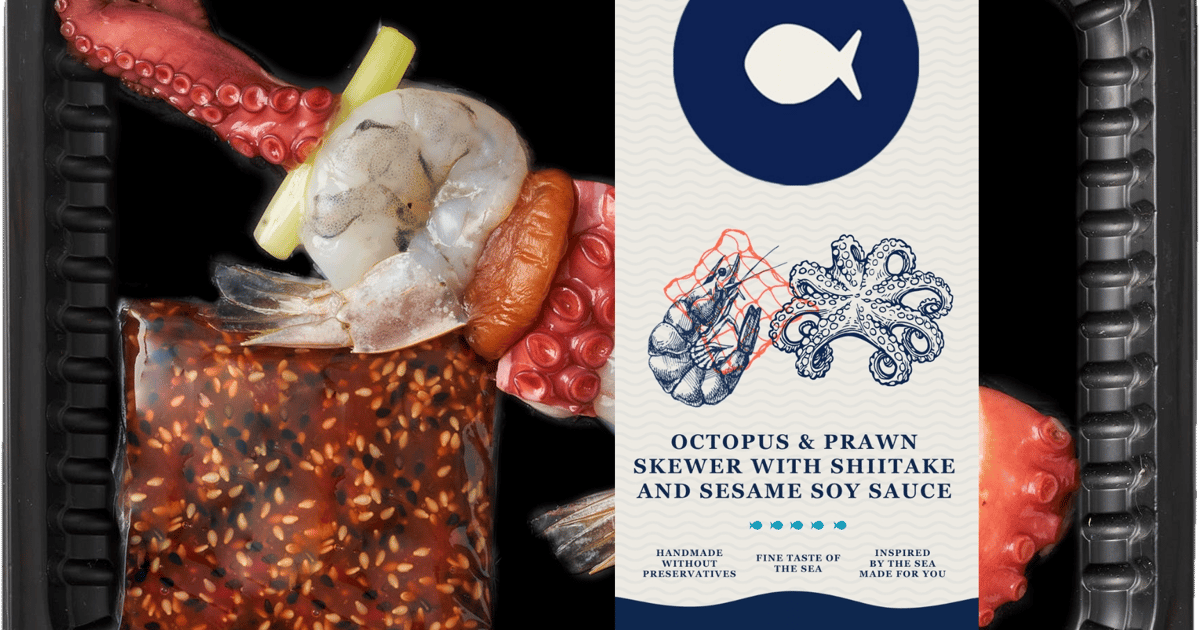 Oceans Chobotnice a krevety na špízu se shiitake a sezamovou sojou