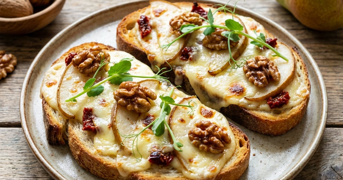 Toast s raclette a grilovanou hruškou – Luxusní sýrová delikatesa ...