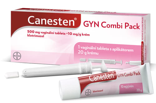 CANESTEN GYN COMBI PACK 500MG + 10MG / G VAG TBL
