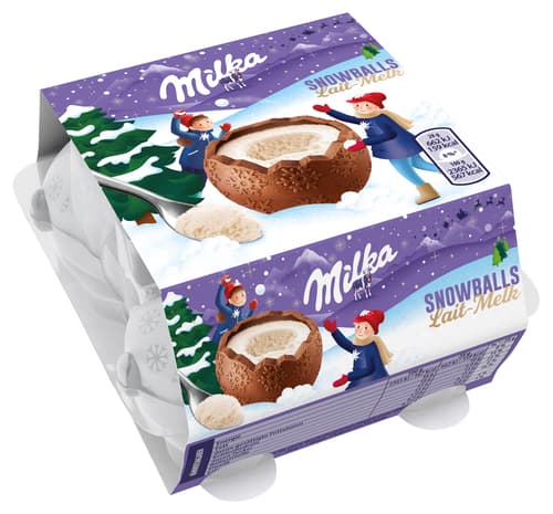 Milka Snowballs z mléčné čokolády