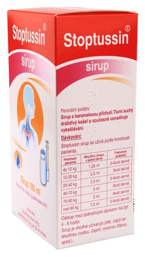 STOPTUSSIN 0,8MG/ML+20MG/ML Sirup 180ML+PIP