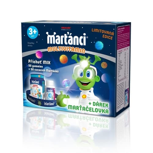 Walmark Marťánci Multivitamin 50 cucacích tablet + 50 gummies + dárek ...