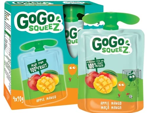 GoGo Squeez Kapsička jablko a mango (4×90 g)
